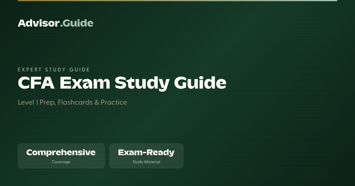 CFA Exam Study Guide 2026: Level I Prep, Flashcards & Practice ...